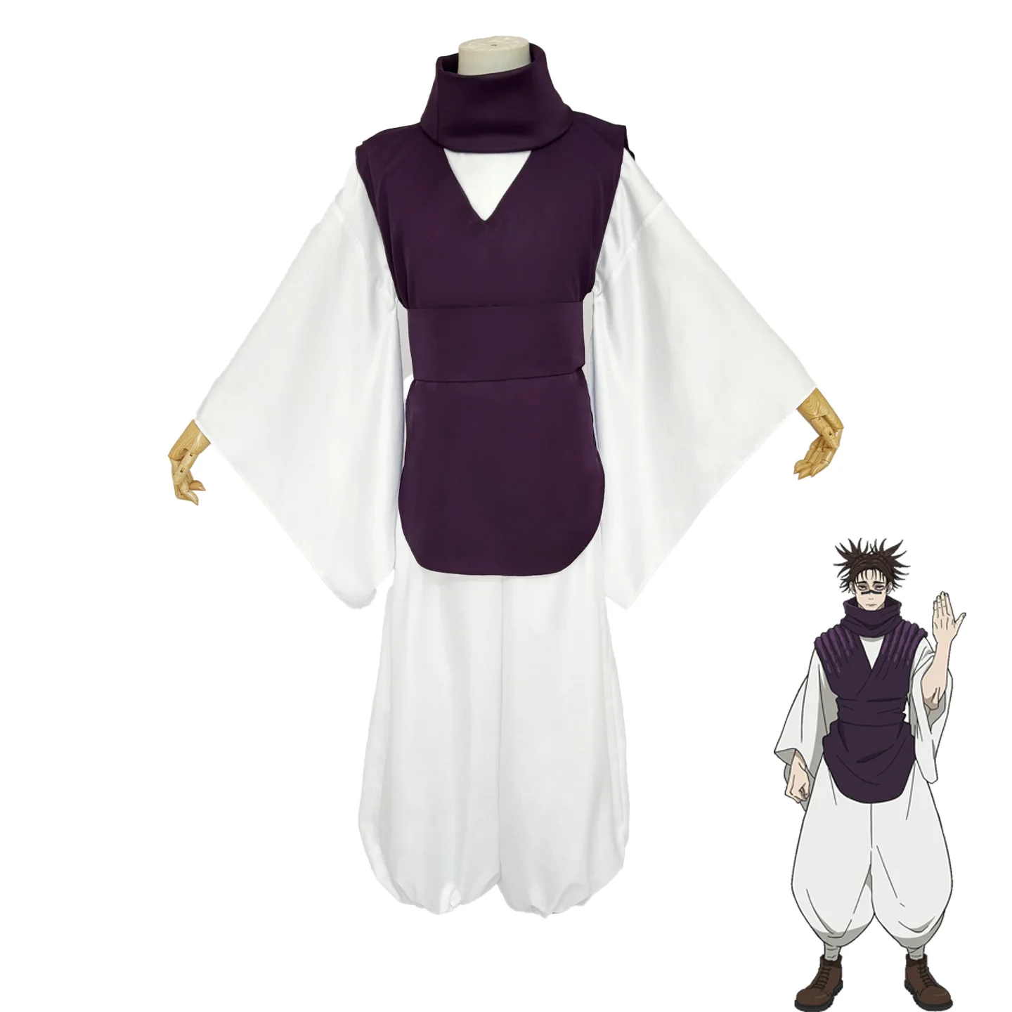 Jujutsu Kaisen JJK Choso Cosplay Costume Set Purple Vest Top White ...