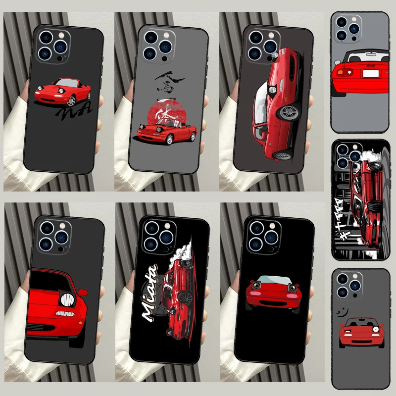 Miata Mx5 Na Red Case For iPhone 14 Pro Max 11 Pro Max 12 13 Mini X XR ...