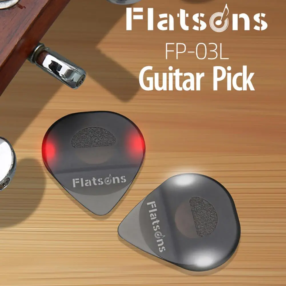 2Pcs LED Glowing Guitar Picks Electric Folk Classic Guitar Luminous ...