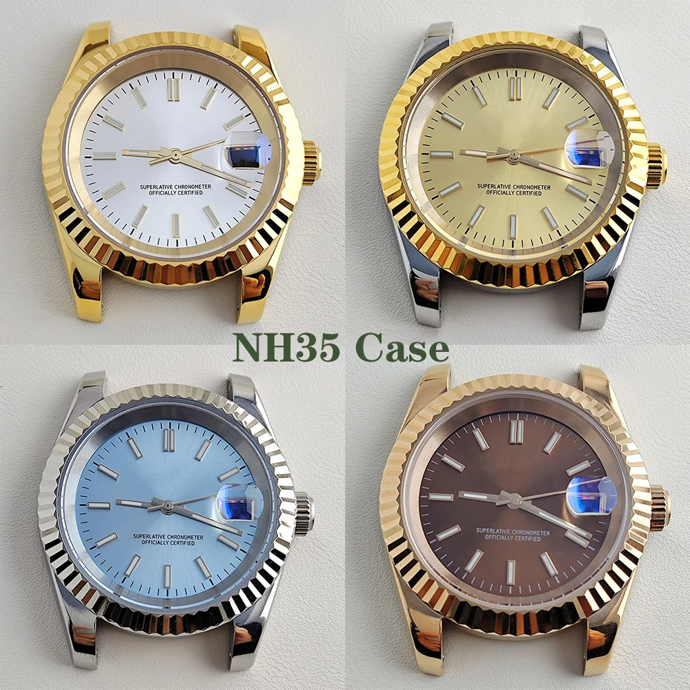 NH35-case-NH35-dial-Green-Luminous-Dial-sapphire-Stainless-Steel-Case ...