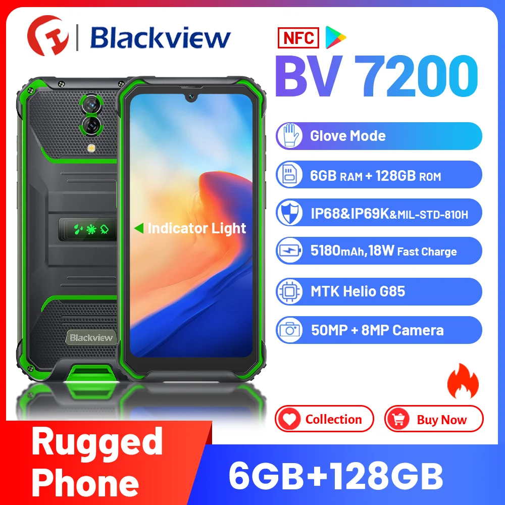 Blackview-BV7200-Rugged-Smartphone-MTK-Helio-G85-6GB-128GB-50MP-5180mAh ...