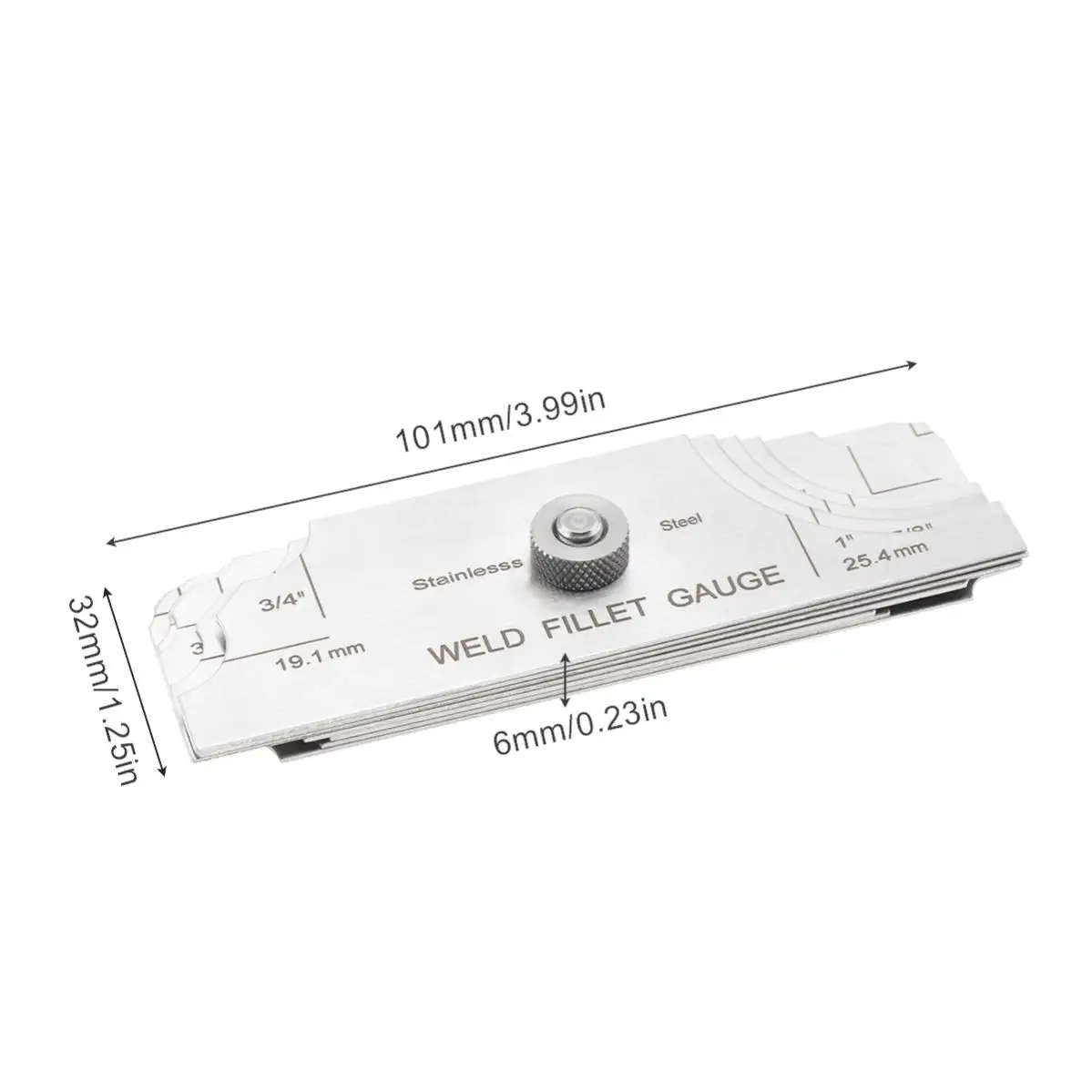 7 Pieces Fillet Welding Inspection Gauge Set Ruler - Js Welding 7 Pieces Fillet Welding Inspection Gauge Set Ruler - Js Welding