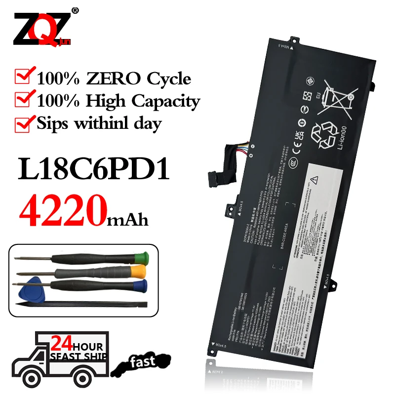 L18C6PD1 Laptop Battery For Lenovo ThinkPad X390 X395 X13 1st Gen ...