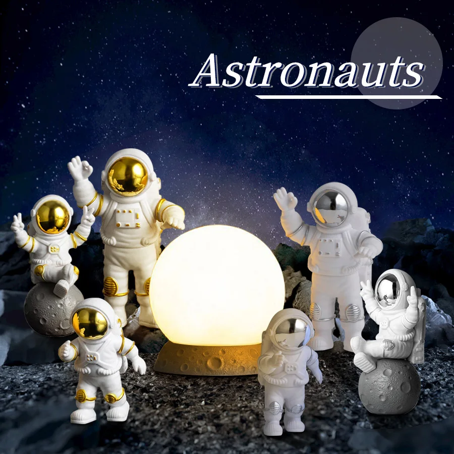 Resin-Astronaut-Figures-Statue-Figurine-Spaceman-Sculpture-Ornament-Toy ...