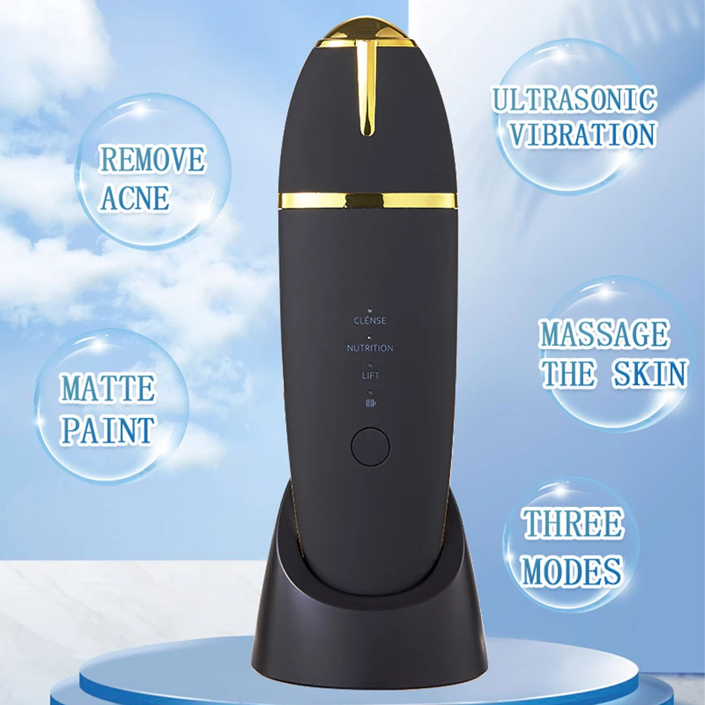Professional Ultrasonic Facial Skin Scrubber Ion Deep Face Cleaning ...