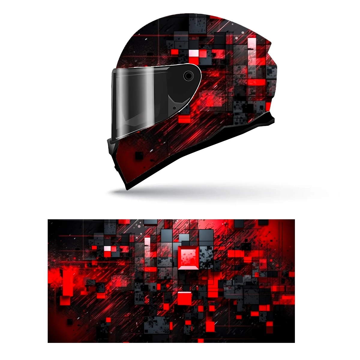 Dark-Abstract-Art-Full-Helmet-Wrap-Sticker-Motorcycle-Helmet-Racing ...