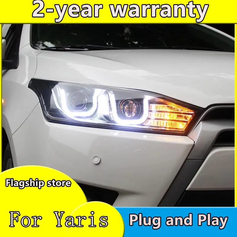 Car-Styling-Head-Lamp-car-styling-for-Toyota-YARiS-led-headlights-2014 ...
