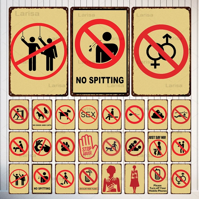 No Spitting Sign