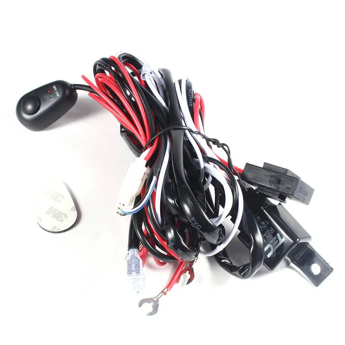 LED-Light-Bar-Wiring-Harness-Kit-12V-40Amp-Fuse-Relay-ON-OFF-Switch-for ...