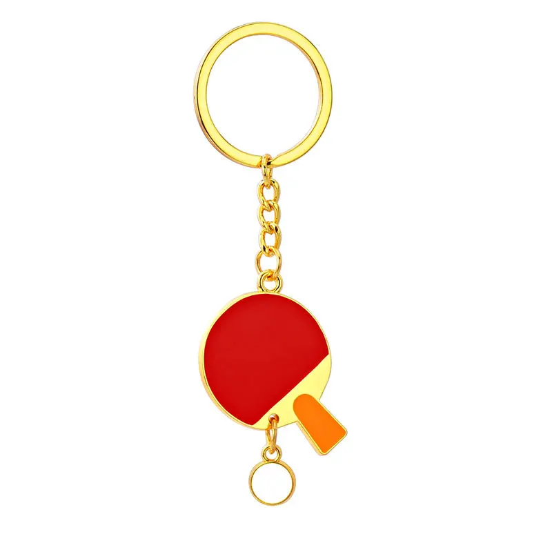 Ping Pong Racket Pendants Keychain Souvenir Table Tennis Keyrings Ball ...