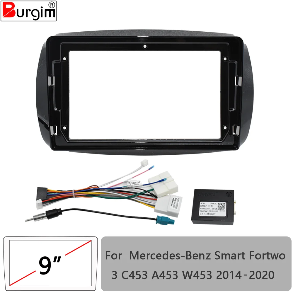 Car Radio Fascias Frame For Mercedes-Benz Smart Fortwo C453 A453 W453 ...