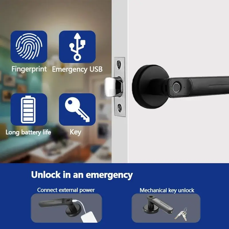 Smart-Electronic-Fingerprint-Lock-G48-Supports-Biofingerprint-Key ...