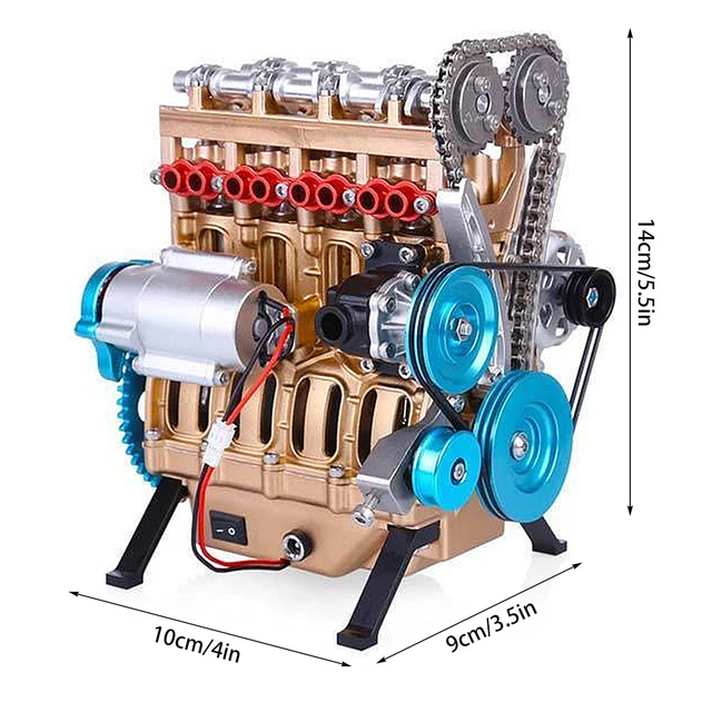 Assembly Car Mini Assemble Inline Four-Cylinder Engine Model Kit Toys ...