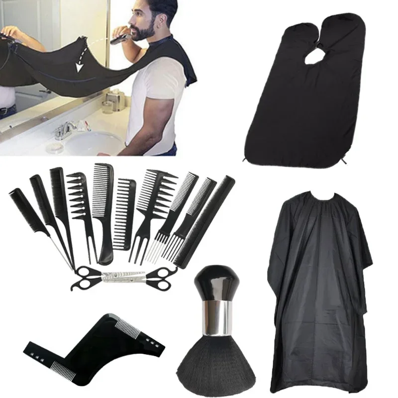 14Pcs-Hair-Scissor-Hairdressing-Scissors-Kit-Hair-Cutting-Cape-Scissors ...