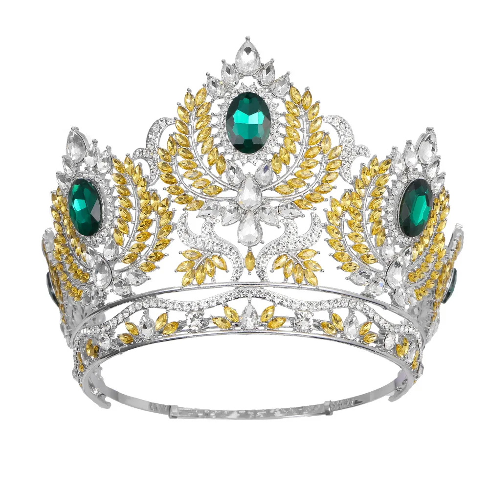 Miss-Universe-tiara-de-boda-redonda-de-cristal-para-mujer-corona-grande ...