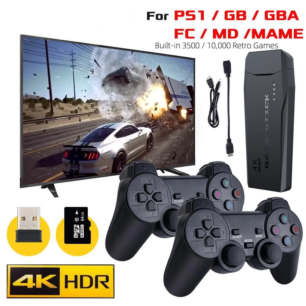 Console-de-videogame-Dual-Joystick-Controller-Dongle-USB-Smart-TV-Stick ...