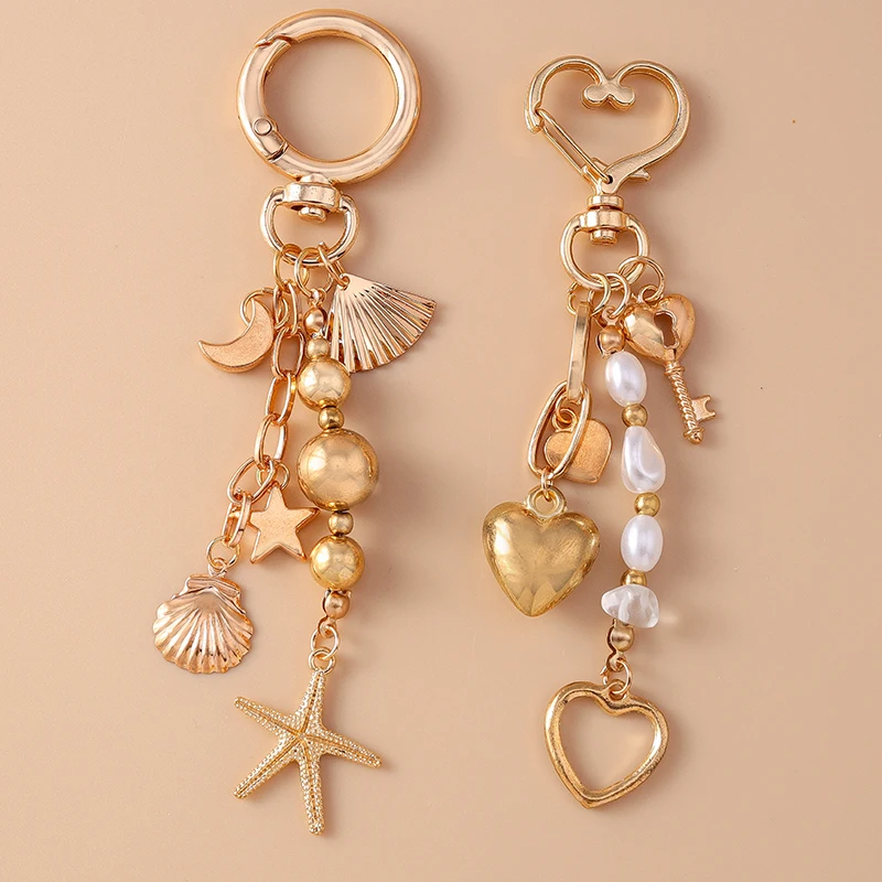 Liga-Amor-Cora-o-Chaveiro-Para-Mulheres-Shell-Estrela-do-mar-Chaveiro ...