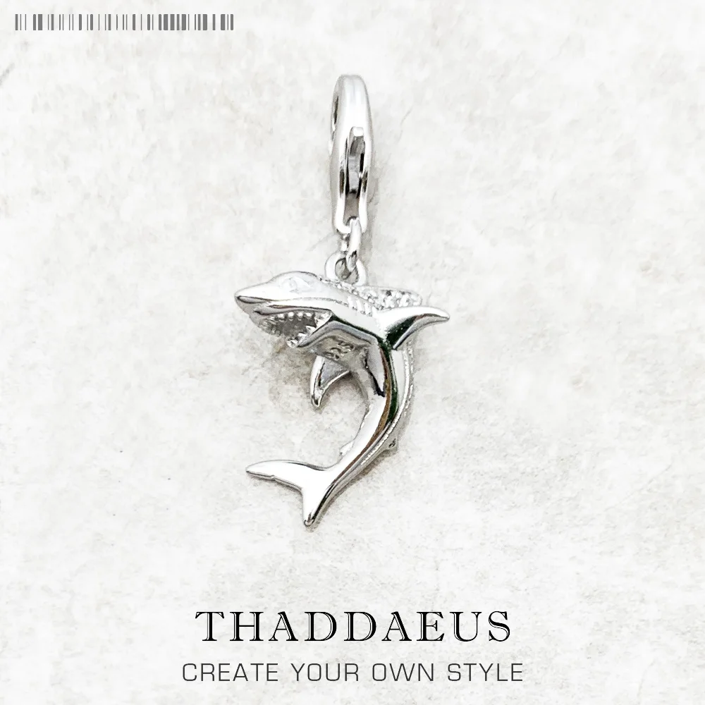 Silver Sterling 925 Shark Pendant | Sterling Silver Charm Shark ...