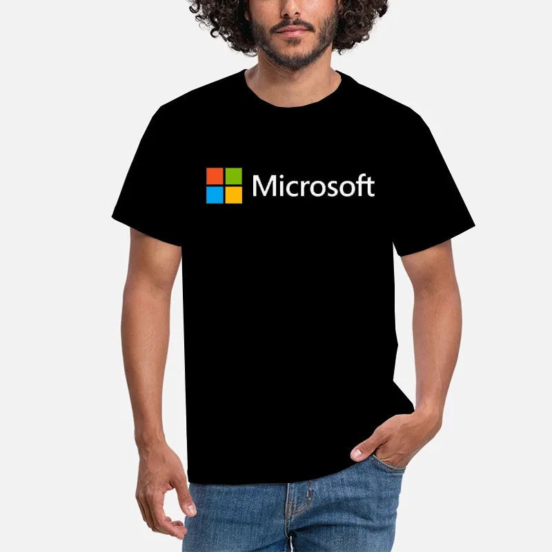 Camiseta masculina e feminina Microsoft Windows moda vintage, tops ...