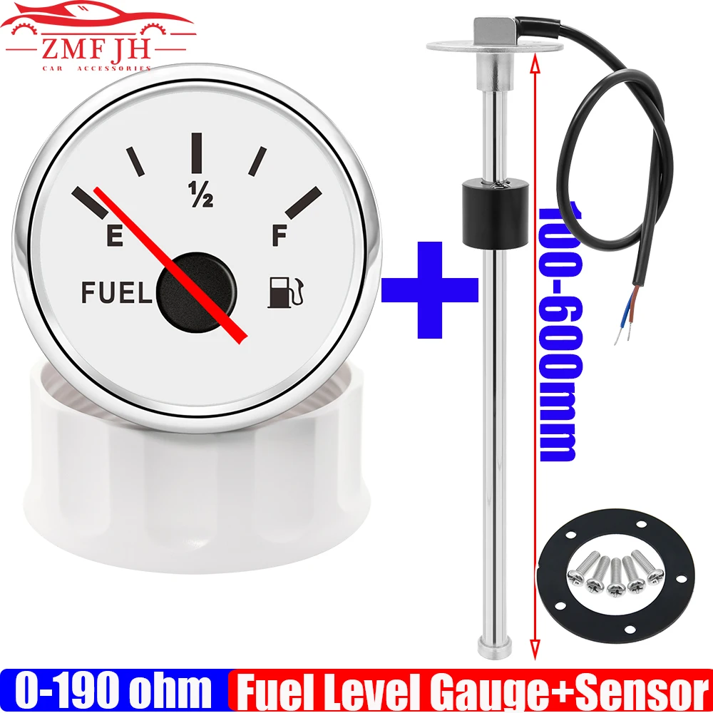 Stainless-Steel-Fuel-Float-Sensor-0-190-Ohm-Auto-Red-Backlight-2-52mm ...