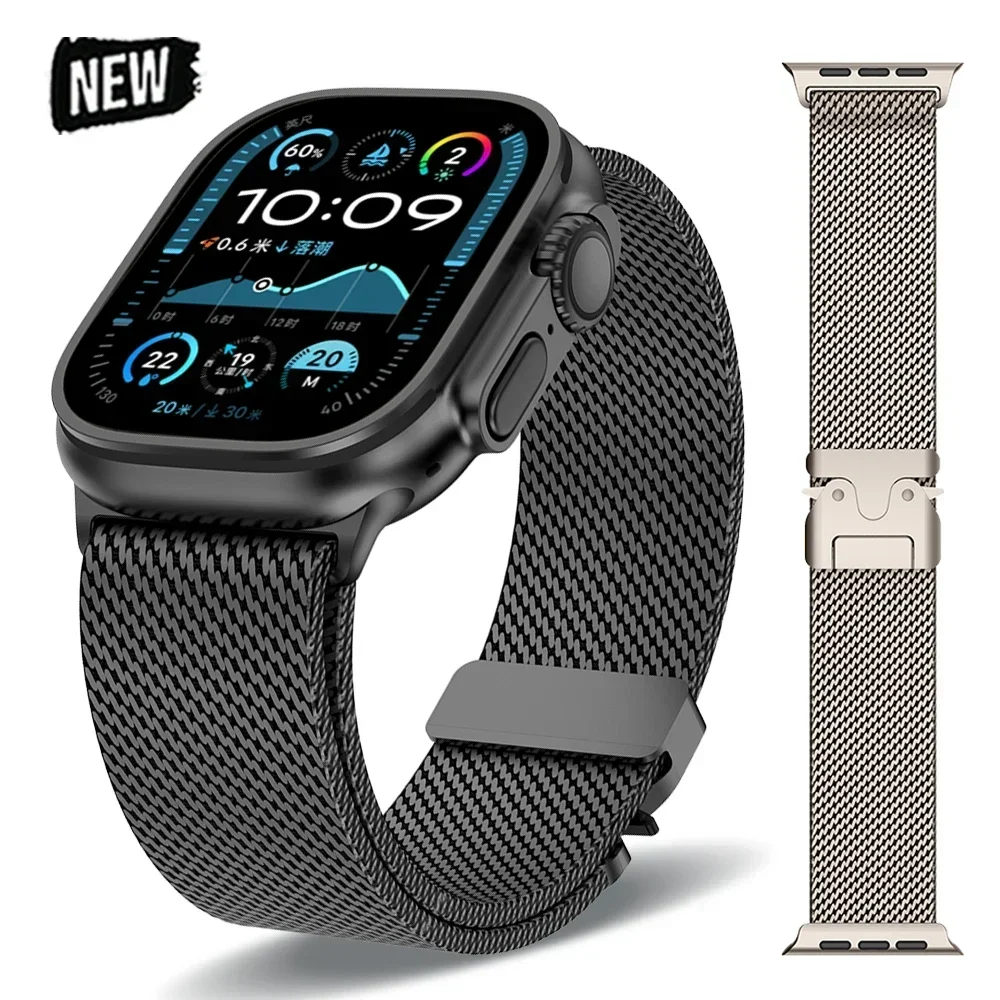 Milanese-Loop-Strap-for-Apple-Watch-Series-10-46mm-Bracelet-Correa-for ...