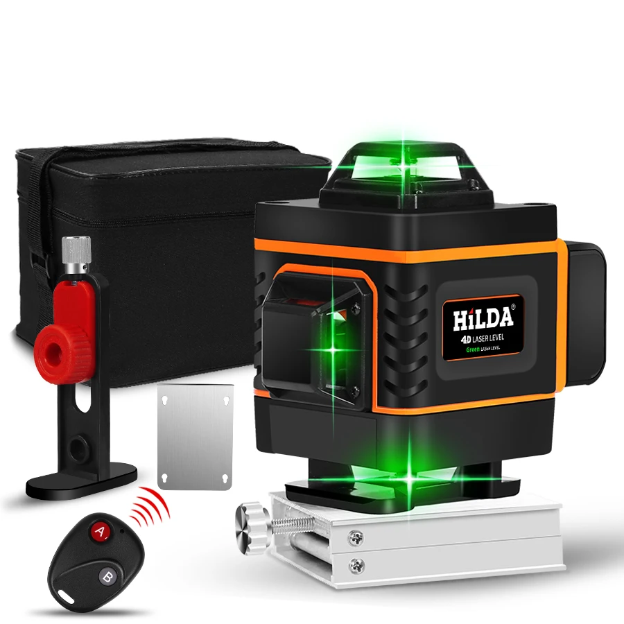16/12 Lines 4d Laser Level Green Line Self-leveling 360 Horizontal And ...
