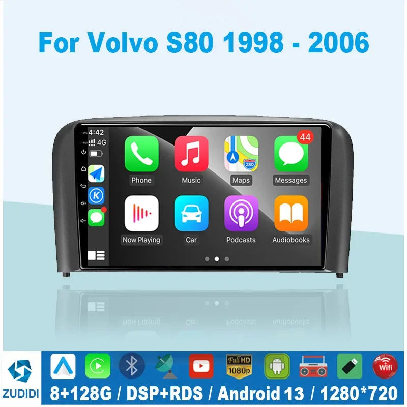 Car-Radio-For-VOLVO-S80-1998-2006-2Din-Car-Multimedia-Android-Octa-Core ...