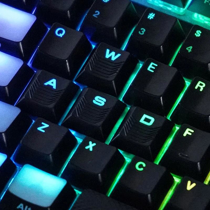 Translúcido backlit keycaps wasd + direção keycaps cereja perfil abs ...