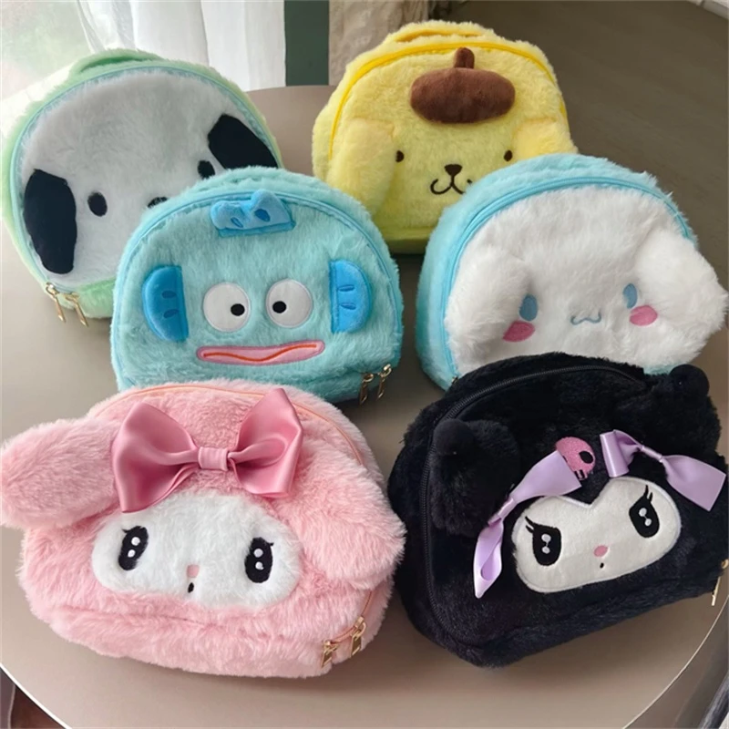 Sanrio-High-Capacity-Cosmetic-Bag-Kuromi-My-Melody-Cinnamoroll-Pom-Pom ...