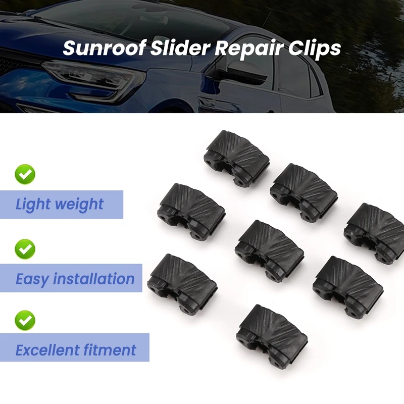 8Pcs Car Sunroof Slider Repair Clips For Renault Megane 3 918066133R ...