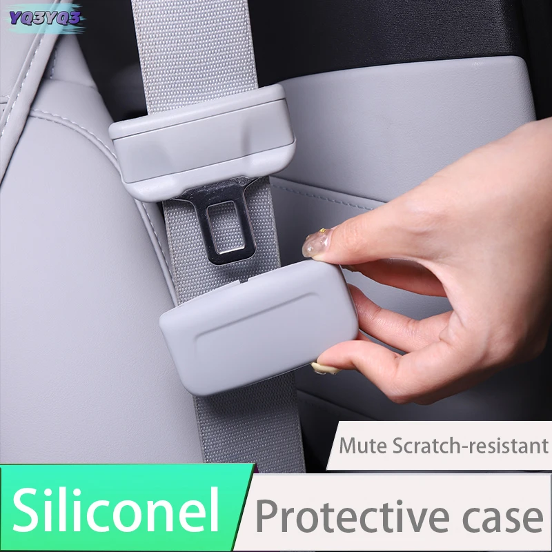 Silicone Anti-scratch Car Seatbelt Buckle Cover Protector Safety Belt ...