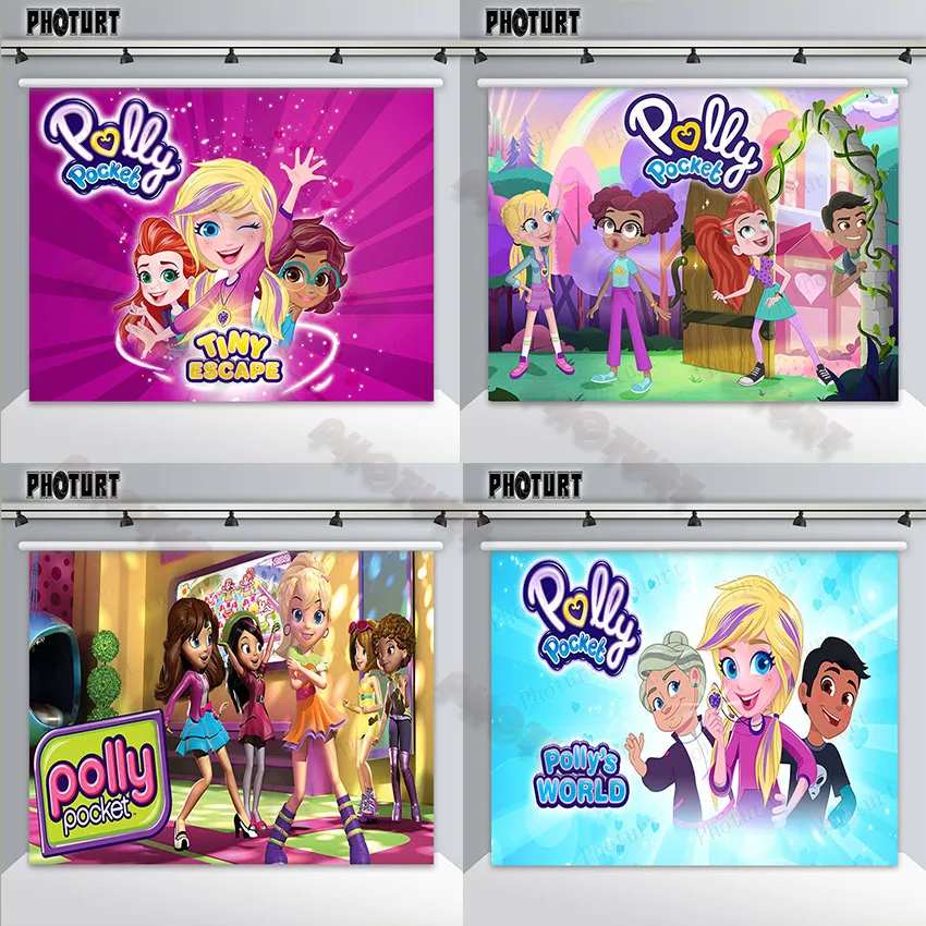 Poli-ster-Vinil-Banner-para-Fotografia-Polly-Pockets-Boneca-Backdrop ...
