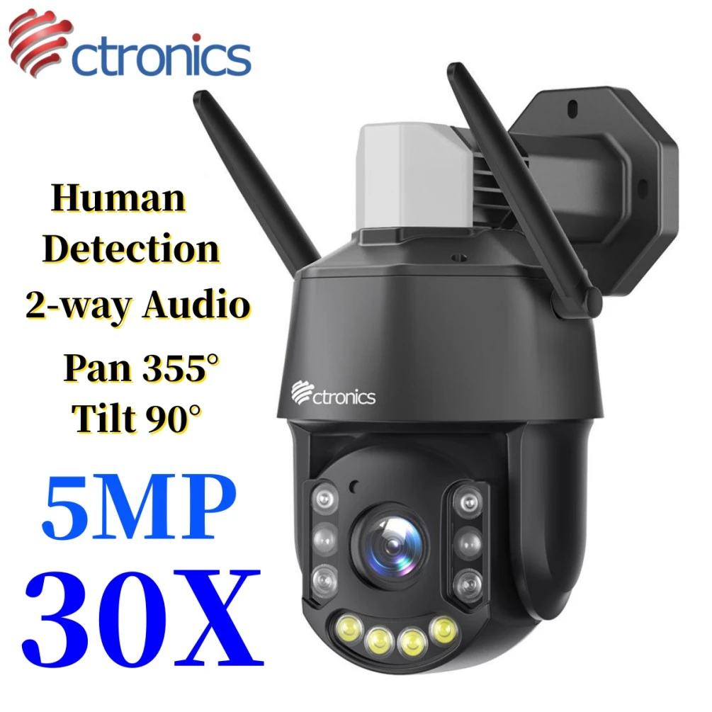 Ctronics 30x Zoom Camera Wifi Outdoor 5mp Ptz Auto Cruise Ip Camera ...