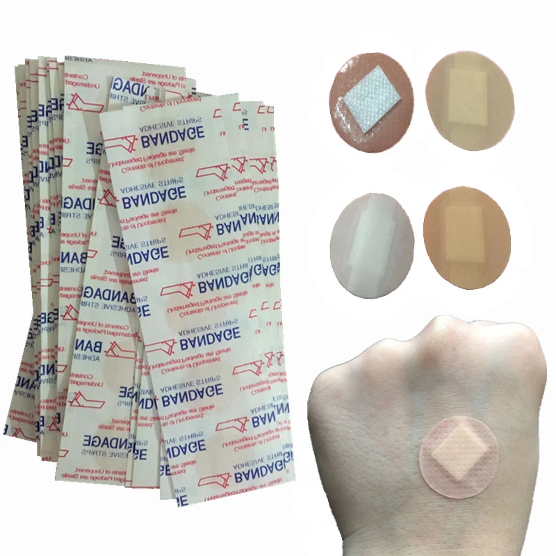 50pcs/set Skin Color Round Band Aid Injection Wound Patch Breathable ...