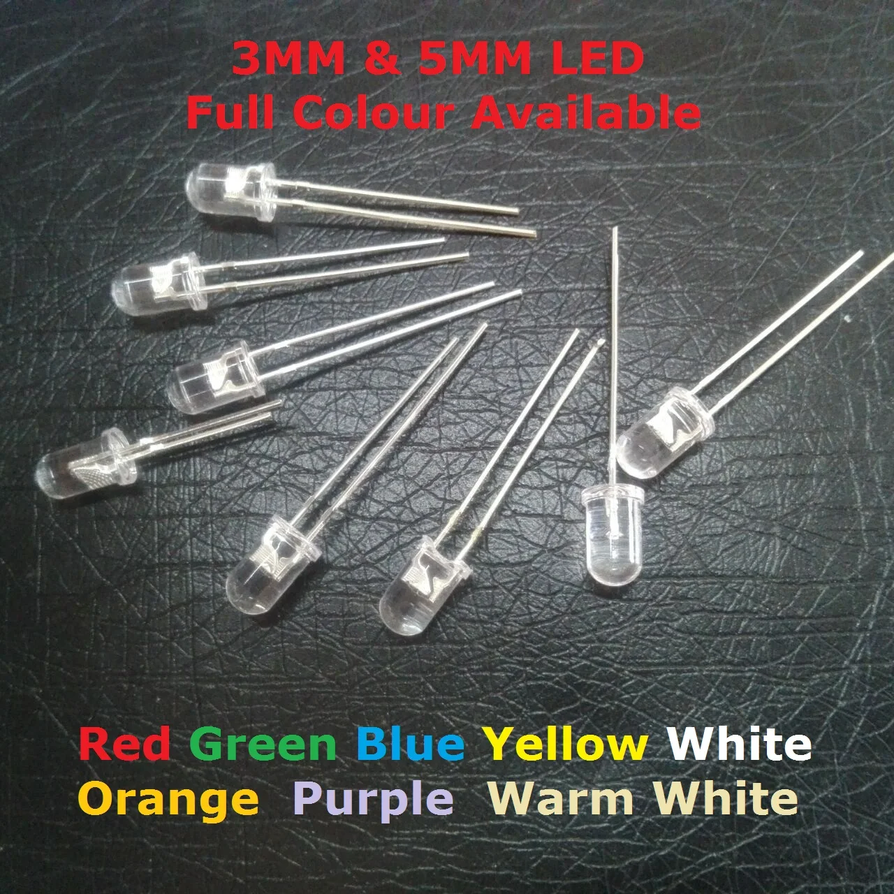 100PCS-Transparent-5mm-LED-Diode-5-Mm-Clear-Warm-White-Green-Red-Blue ...