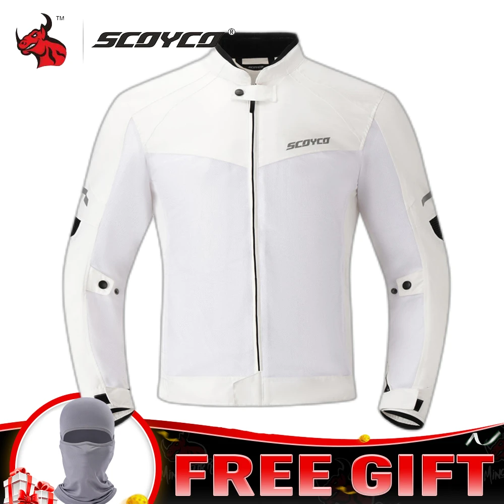 Scoyco Motorcycle Jacket Summer Motorbike Riding Protective Coat ...