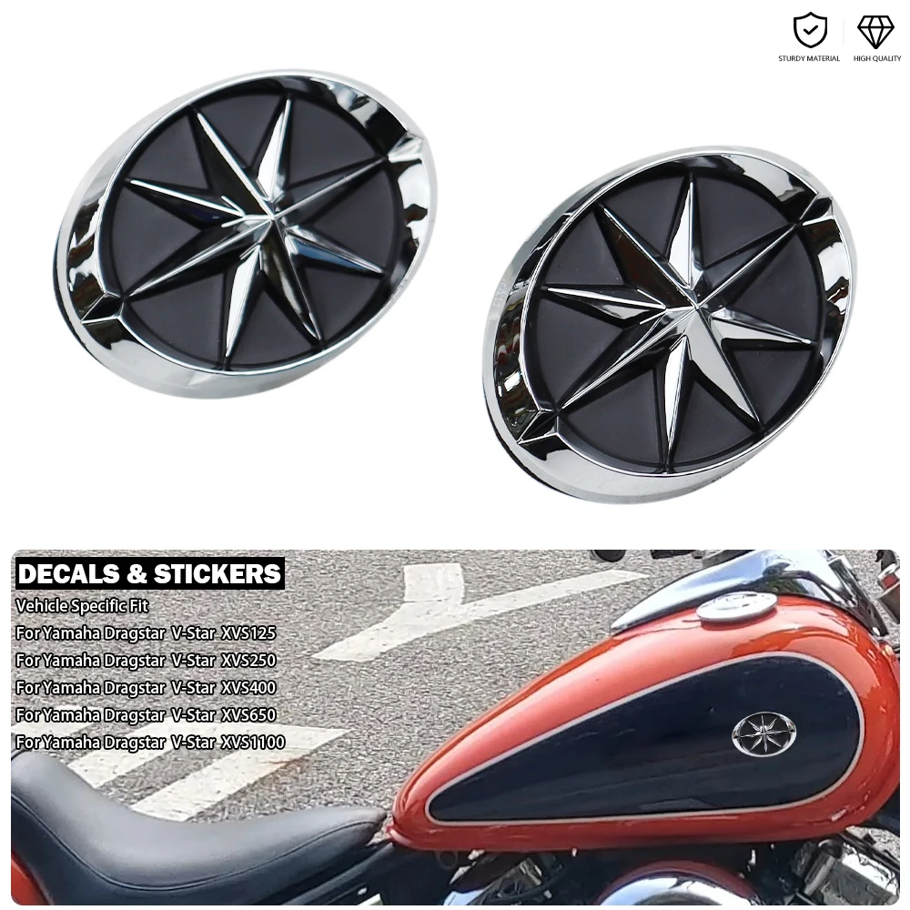 3D-Chrome-Sticker-Royal-Star-Fuel-Tank-Badge-Decal-For-Yamaha-XVS250 ...