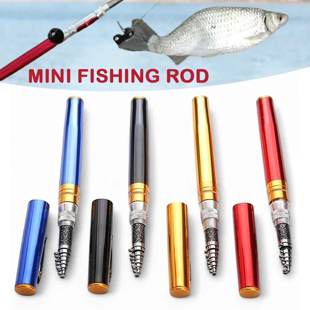 Mini Telescopic Fishing Rod Pocket 1M-1.6M Fishing Pole Portable Pen ...