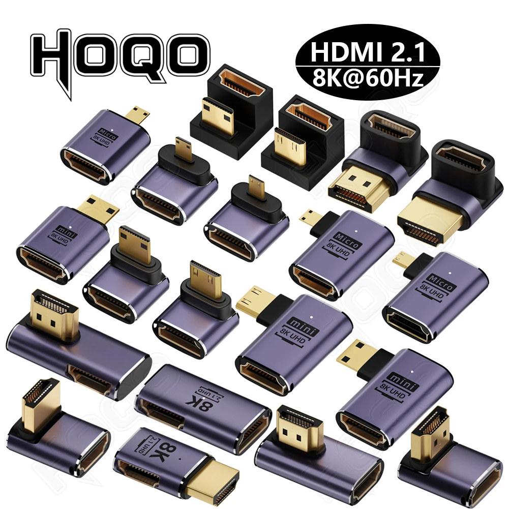 hdmi 90 degree adapter 8k 4k@120Hz 270 degree hdmi angled adapter 360 ...