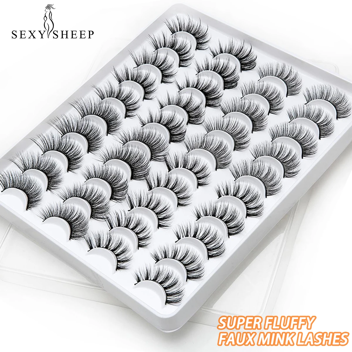 Sexysheep 5/8/20 Pairs 15-20mm Natural 3d False Eyelashes Fake Lashes ...