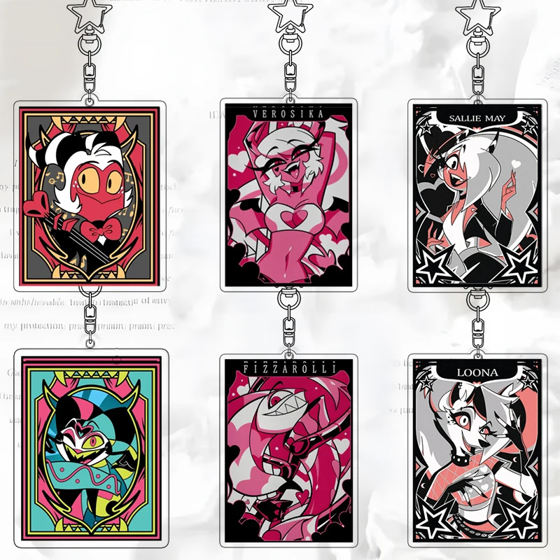 Helluva Boss Topic Keychain Pendant Verosika Mayday Characters Blitzo ...