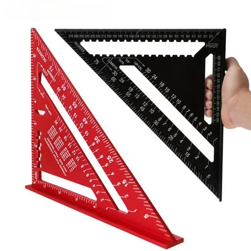 Triangle-Ruler-Aluminum-Alloy-Angle-Protractor-Speed-Metric-Square ...