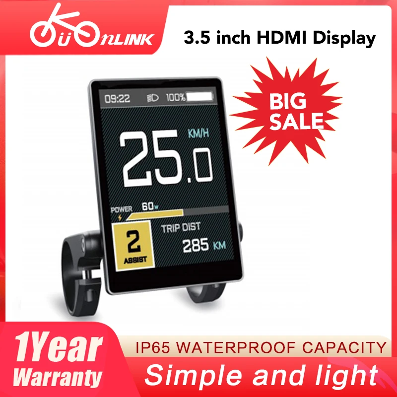 Bafang E bike 3.5 inch HDMI Display TFT Display For BBS01/BB02/BBSHD ...