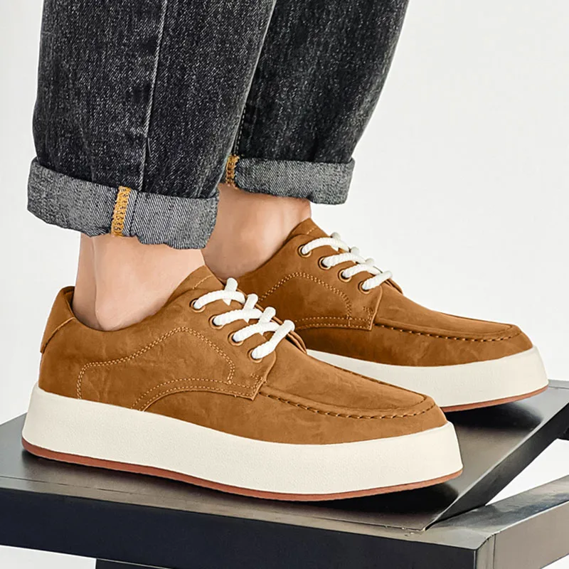 Men-Casual-Shoes-Platform-Sneakers-Simple-Design-Skateboard-Casual ...