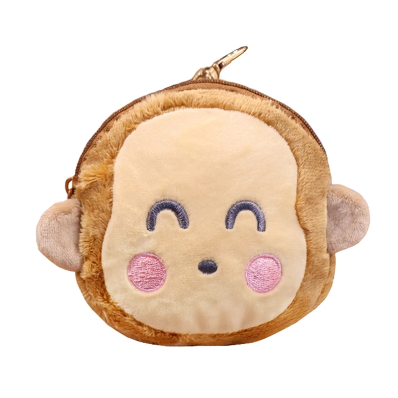 Monkichi Monkey Plush Coin Purse Wallet Anime Head Kawaii Cute Bag ...