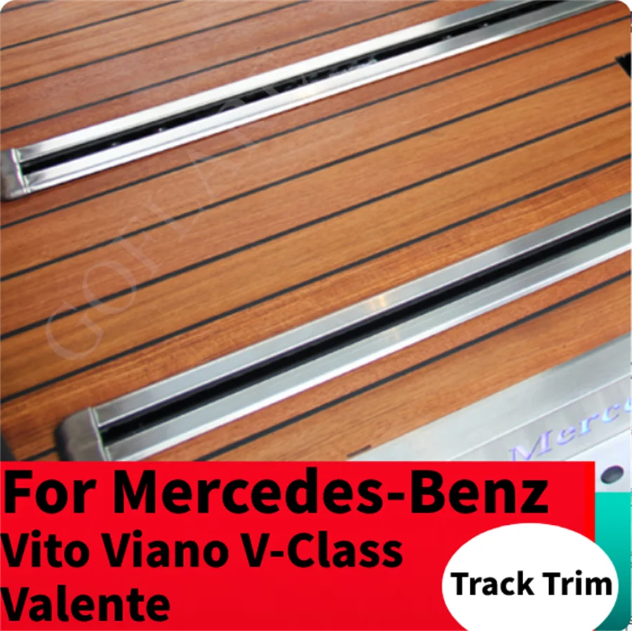 Seat track trim Slide bright bar rail modification decoration For ...