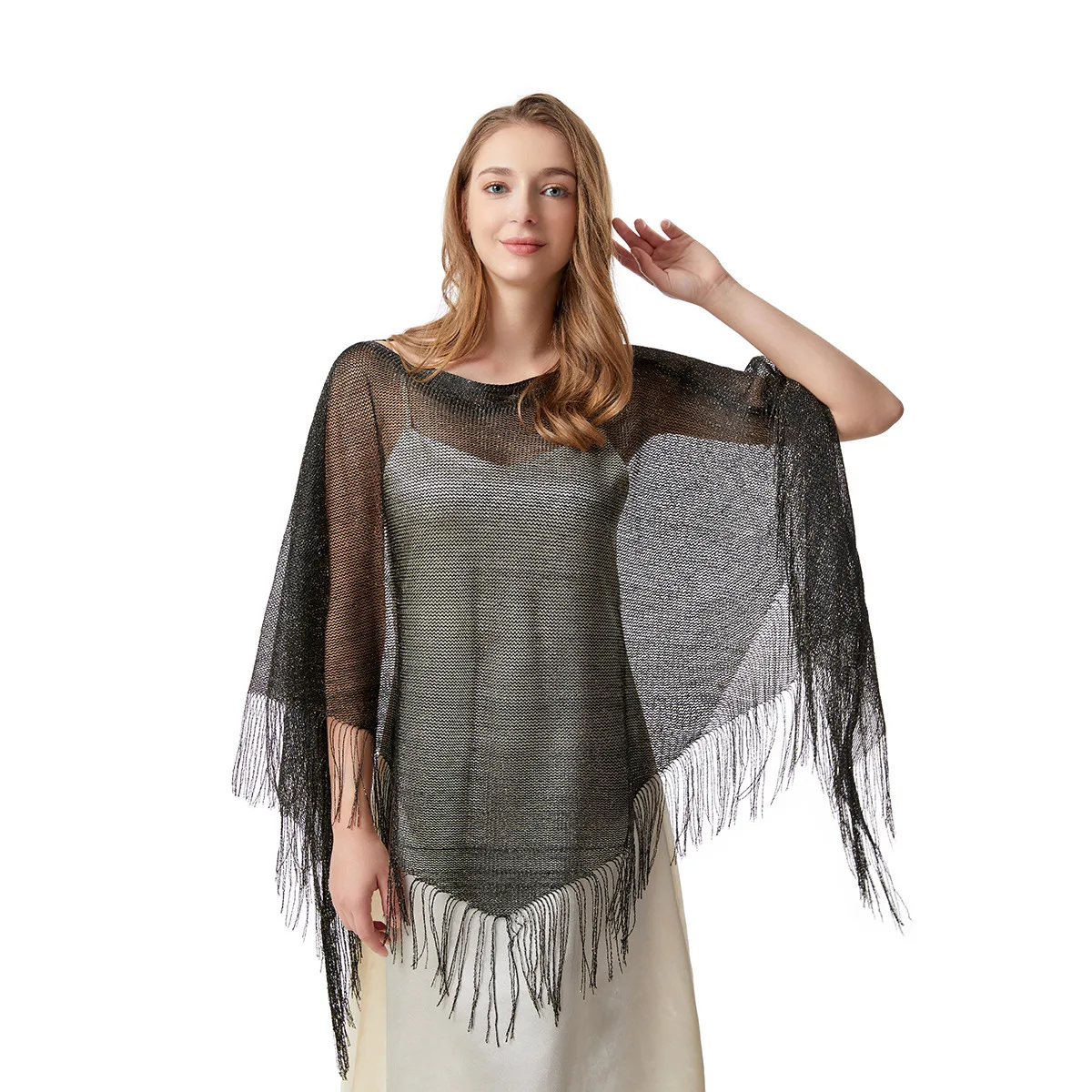 Women Sun Protection Shawl Lady Hollow Out Summer Poncho Holiday Bikini ...