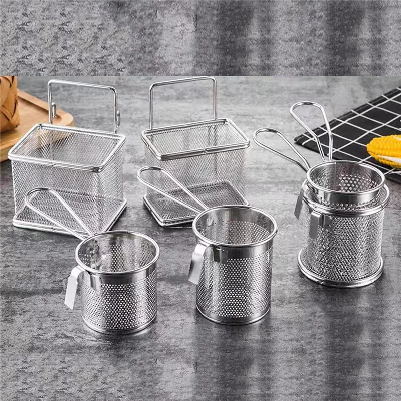Silver-Stainless-Steel-Hot-Pot-Strainer-Hot-Fryer-Frying-Pan-Strainer ...