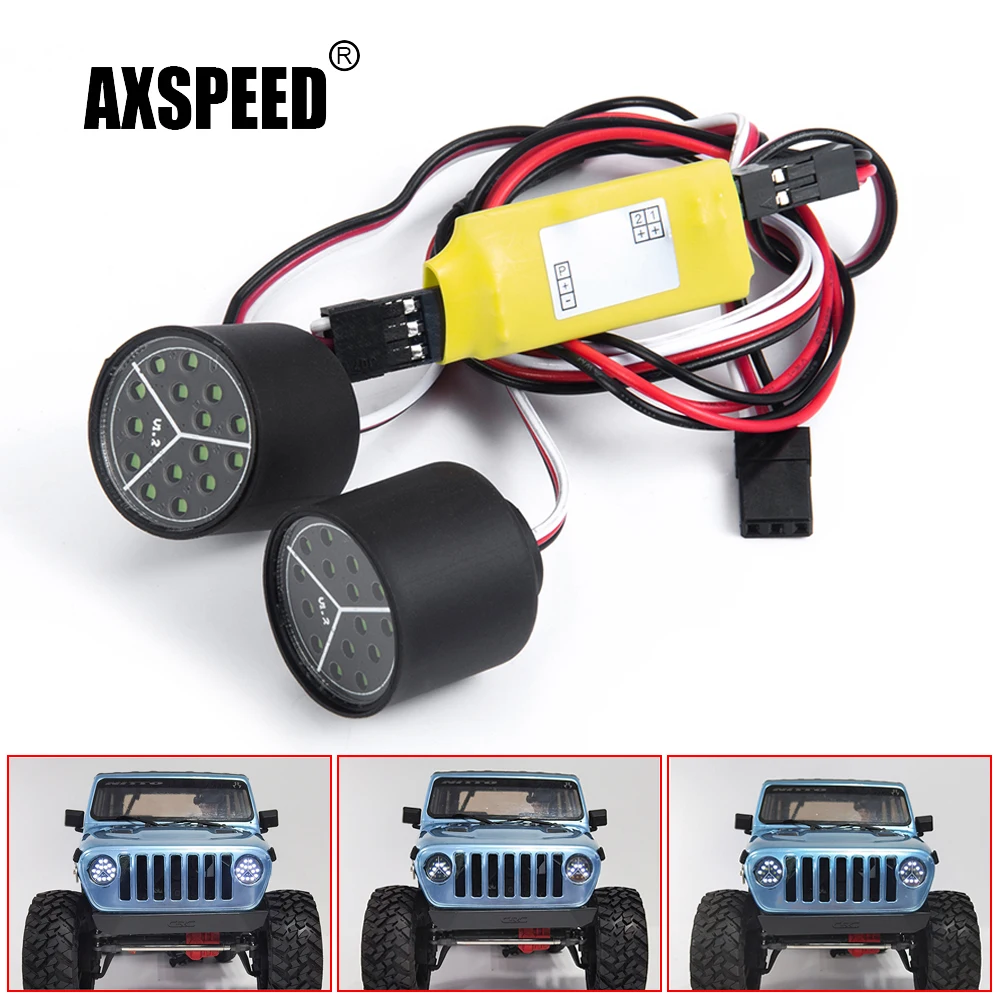 AXSPEED-1Pair-Headlight-Led-Lights-for-Axial-SCX10-III-AXI03007-JEEP ...