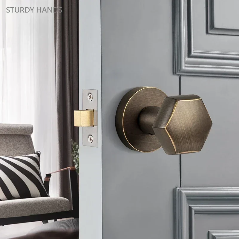 1-Set-of-Pure-Copper-Single-Sided-Door-Lock-Light-Luxury-and-Minimalist ...